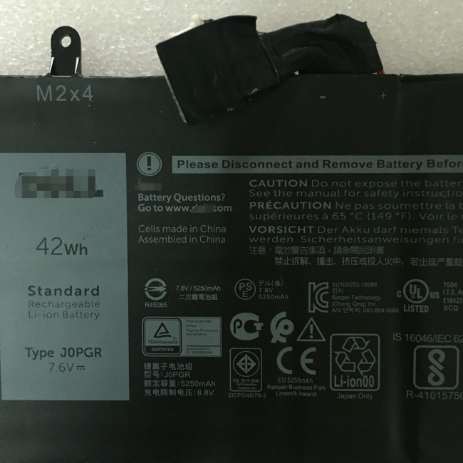 Dell Latitude 5290 Battery, Replacement Dell Latitude 5290 7.6V 42Wh ...