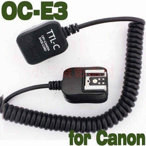OC-E3 TTL TTL-C Off Camera Shoe Cable for Canon EOS 630 Speedlites